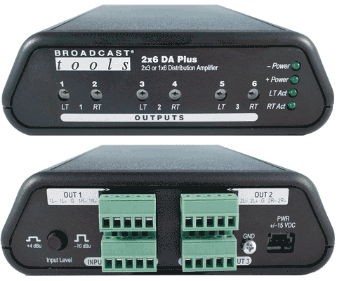 Broadcast Tools 2×6 DA Plus /Term – Analog Distribution Amplifier ...
