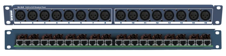 Broadcast Tools RJ-XLR 16F – RJ45 to XLR Breakout Panel – 305broadcast