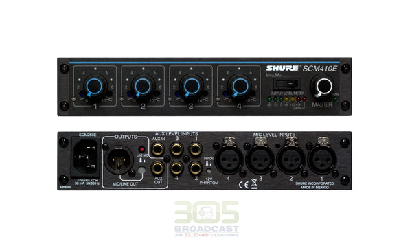 Shure SCM410 4-Channel Automatic Microphone Mixer (110V) with Logic ...